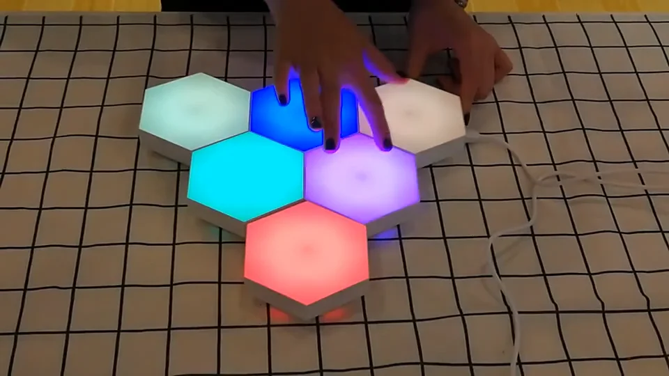 Drop Shipping Sensitive Geometry Assembly Modular Touch Wall Lamp Rgb ...