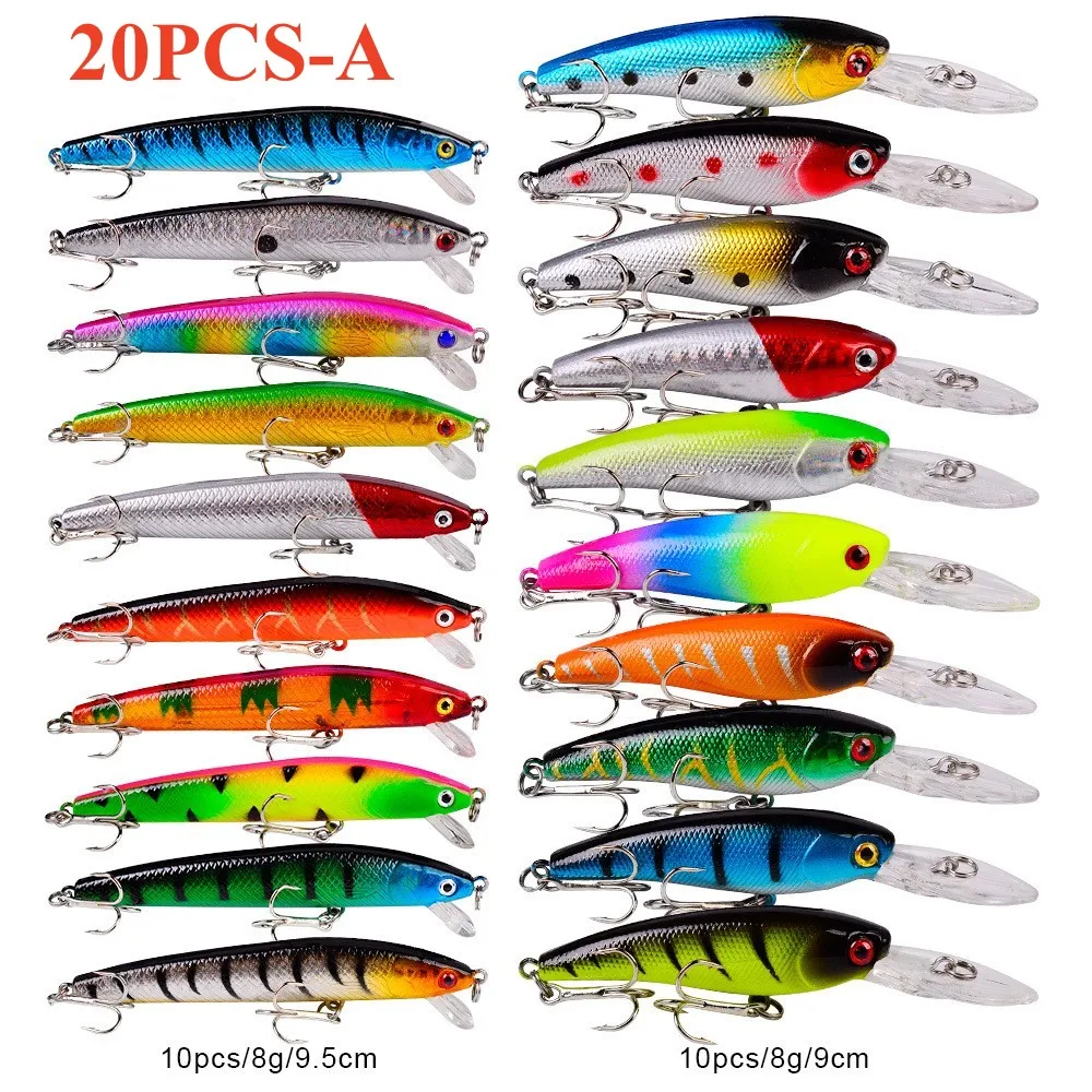 New Fishing Lures - Hard Baits Minnow Wobbler Kits