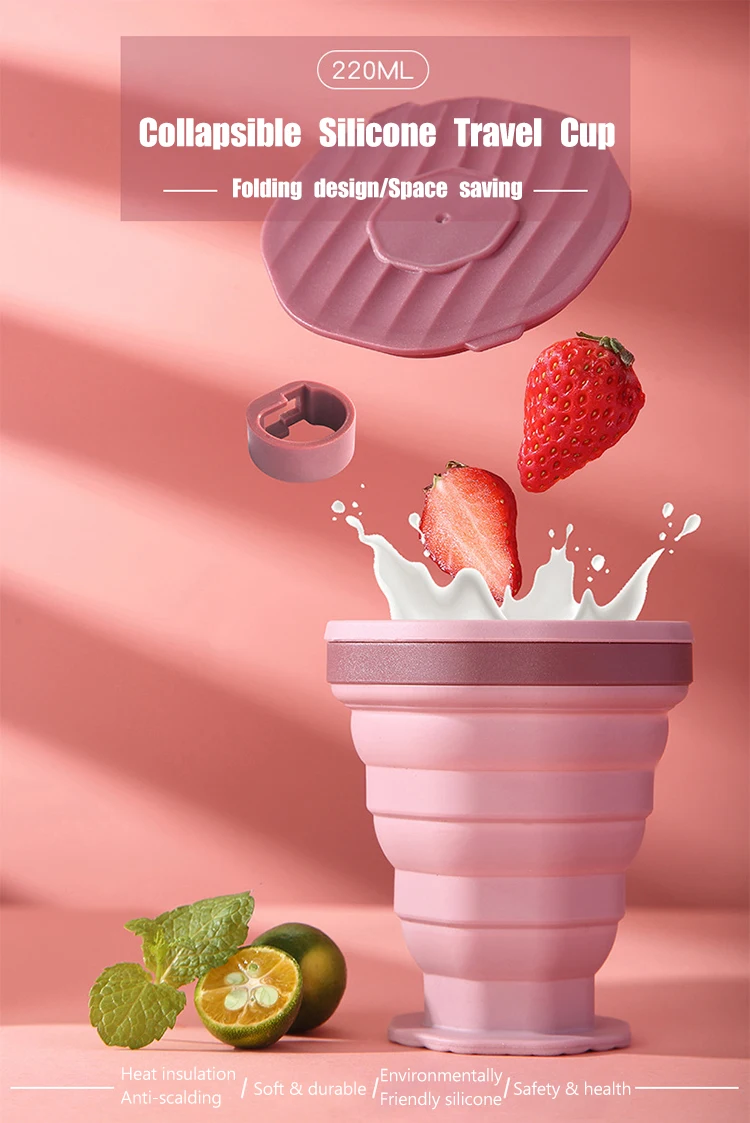 Novelty Foldable Reusable Coffee Travel Mug Custom Logo Collapsible Mug ...