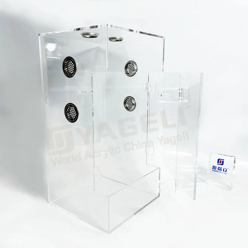 Custom Clear Acrylic Tarantula Enclosure Large Front Loading Acrylic ...