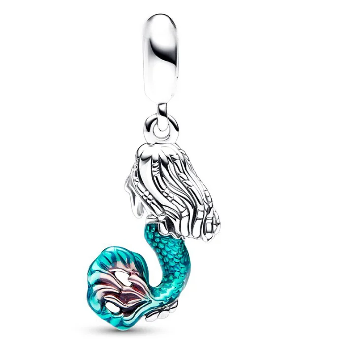 Blue Croc Charms Mermaid Sea Animals Enamel Charms For Jewelry Making ...