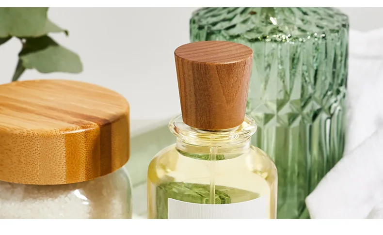 Vietnam Wewood Luxury Cylinder Parfum Cap Glass Perfume Bottle