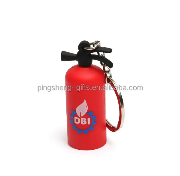Custom Pvc Rubber Silicone Logo 3d Shape Key Chains Keyring Fire ...