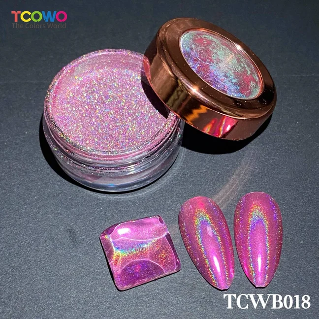 Wholesale Laser Powder Holographic rainbow Effect Pigment Dust Nail ...