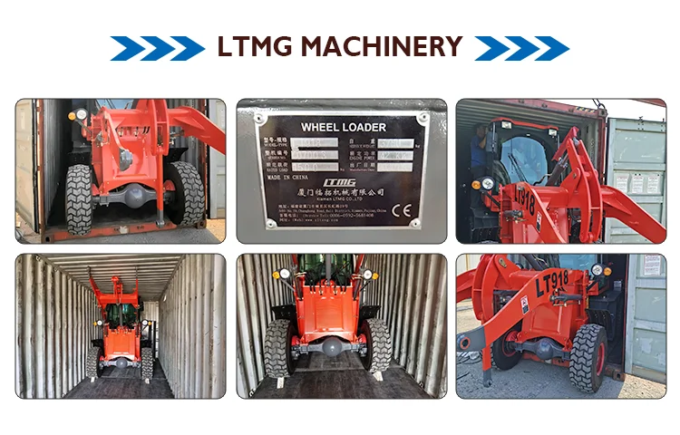 Ltmg Construction Machine Wheel Compact Loader 1 Ton 1.5 Ton 2 Ton Boom ...