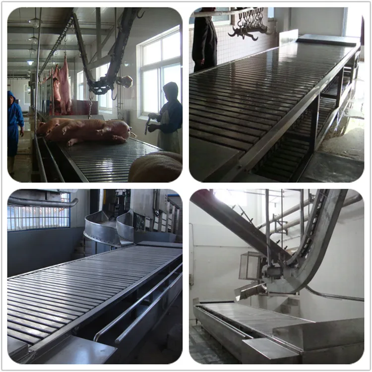 Automatic Pig Bleeding Flat Conveyor for Pork Blood Collecting