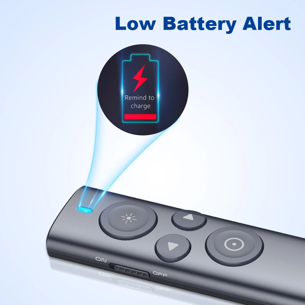 Wireless Presenter Remote - Rechargeable Laser Pointer with Air Mouse ...