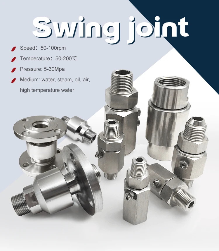 High Pressure Swivel Rotary Union Stainless Steel Hydraulic Swivel ...