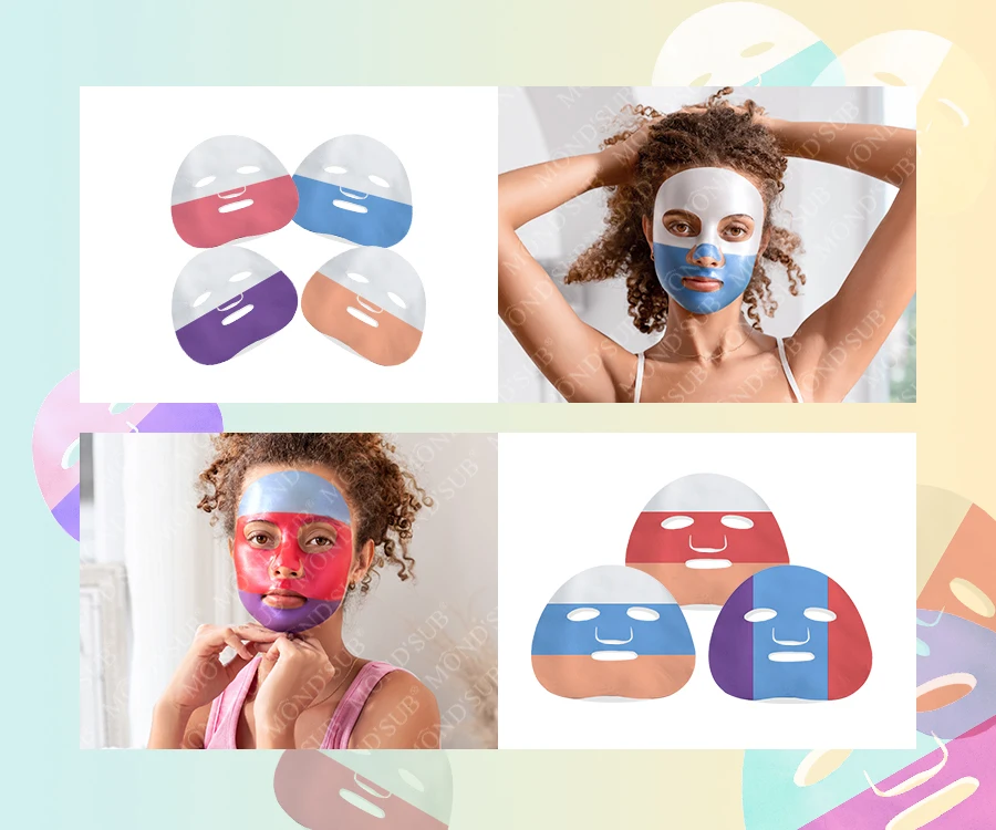 Korean Colorful Hydro Jelly Sheet Facial Mask Moisturizing Rainbow ...