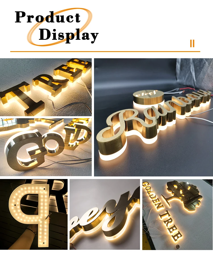 Giant Letters in 3D Sign Board LED Light - Custom Backlit