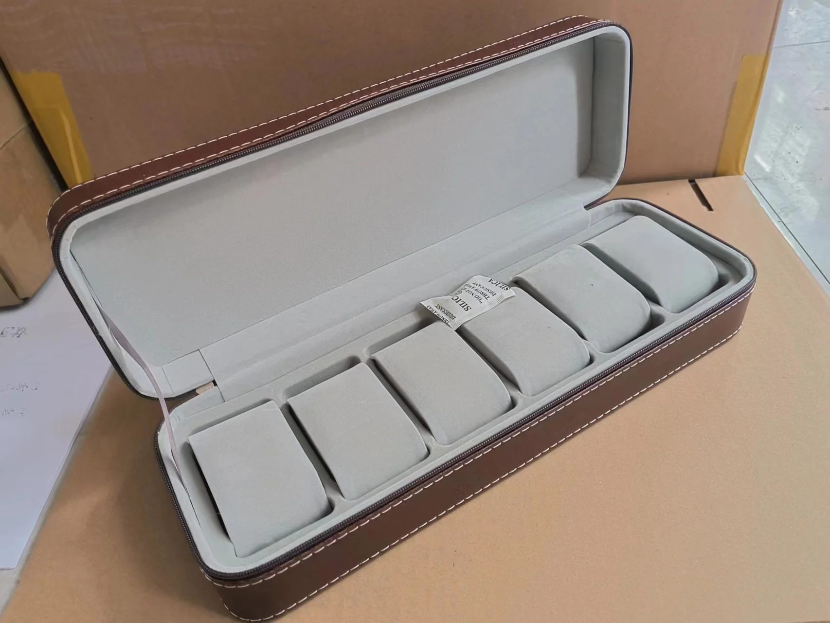 New 6 Slot Pu Leather Zipper Watch Portable Storage Display Travel Case ...