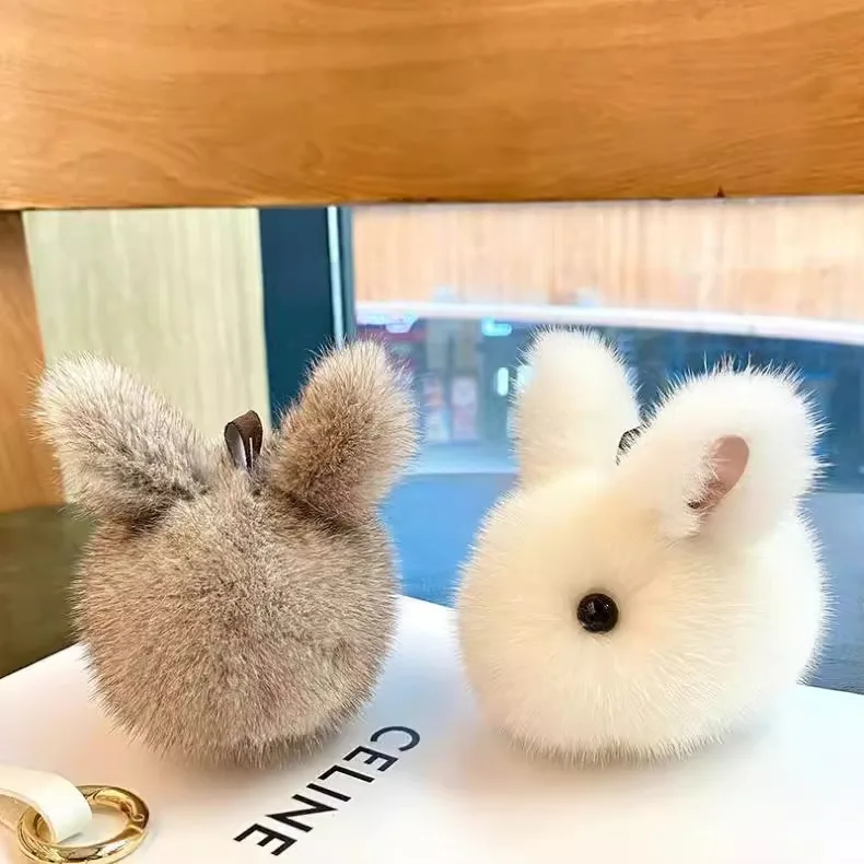 Mini Bunny Bag Pendant Cute Ins Car Keychain with No Hair Loss ...