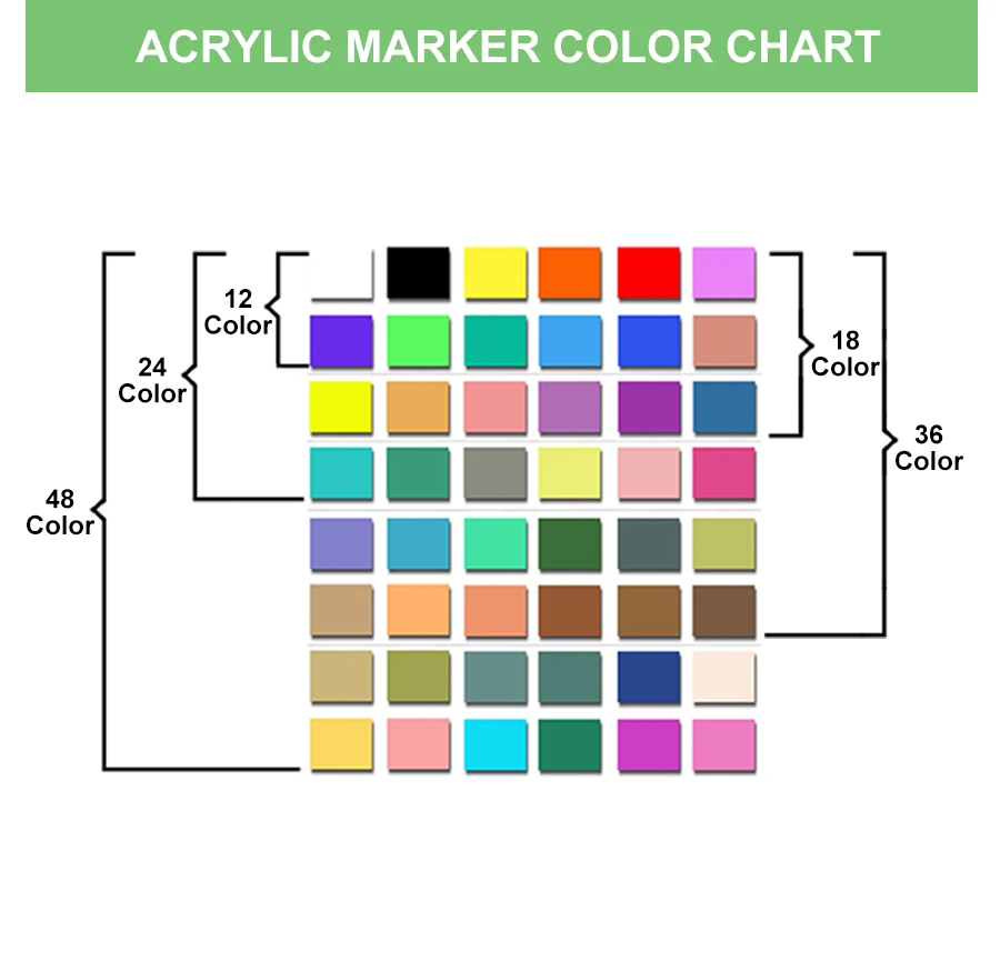 Hb-6001 With Sticker Student Color Art Marker 12 / 18 / 24 / 36 / 48 ...