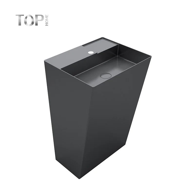 Luxury Modern Standing Pedestal Metal Hand Wash Basin For Hotel ...