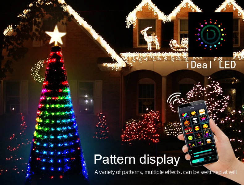 Dc5v Addressable Rgb Christmas Tree Toppers Decoration Lights ...
