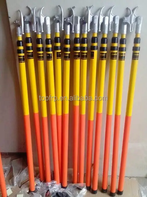 High Voltage Fiberglass Telescopic Hot Stick Insulated Operation Rod