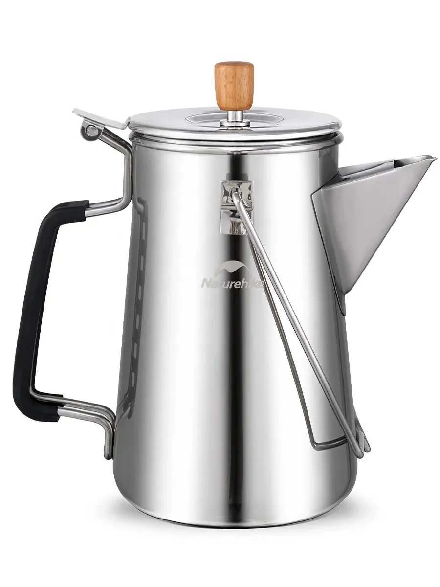 Naturehike 1.5l 304 Stainless Steel Kettle Mountaineering Portable Outdoor Camping Tea Pot Water ...