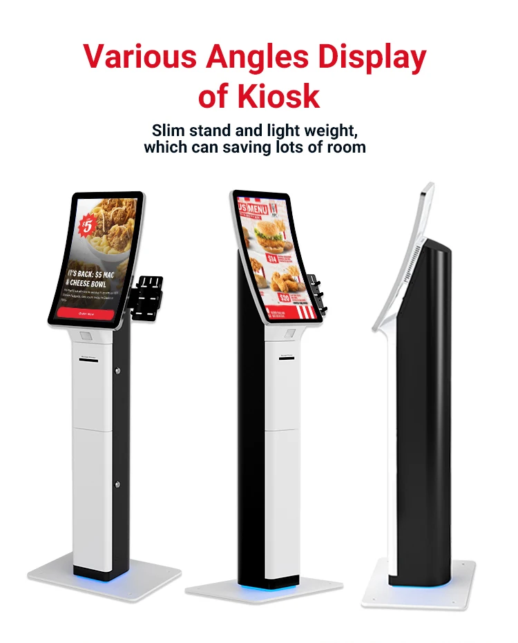 23.6 Multi-Point Touch Screen Self-Service Kiosk Floor Standing Indoor ...