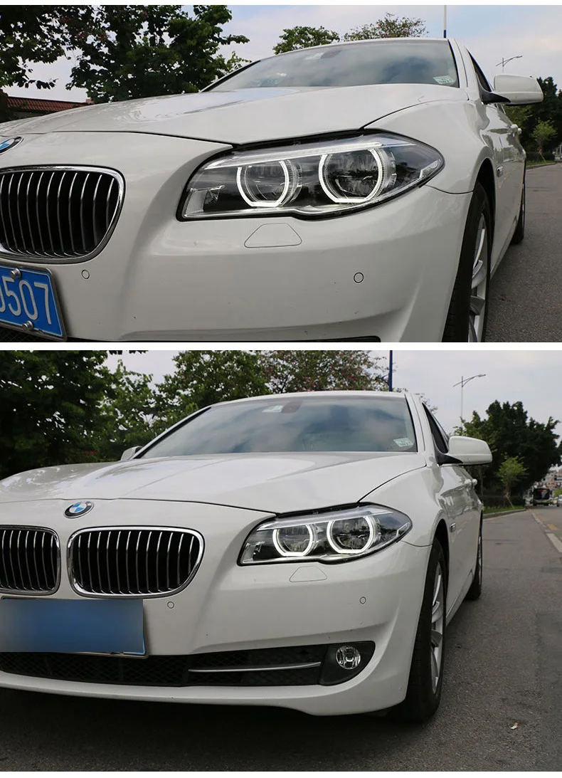 Angel Eyes F10 Headlights for BMW 5 Series - LED Upgrade