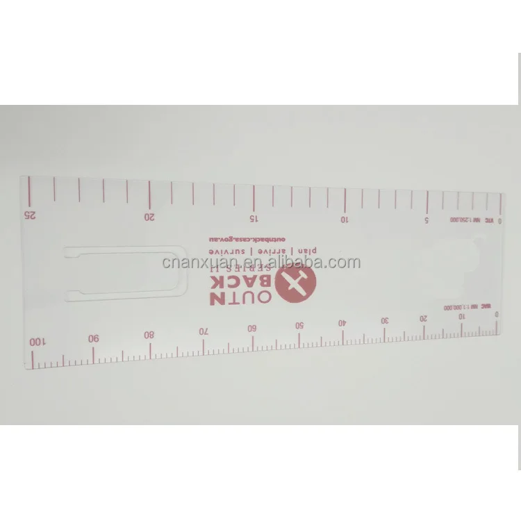 Customize Plastic Pvc Clear Measuring Ruler With Clip - Buy Straight ...