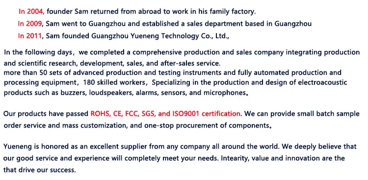 5v/12v/24v Active Integrated Buzzer 12 * 9.5mm Dc Buzzer Tmb12a05/12a12 ...