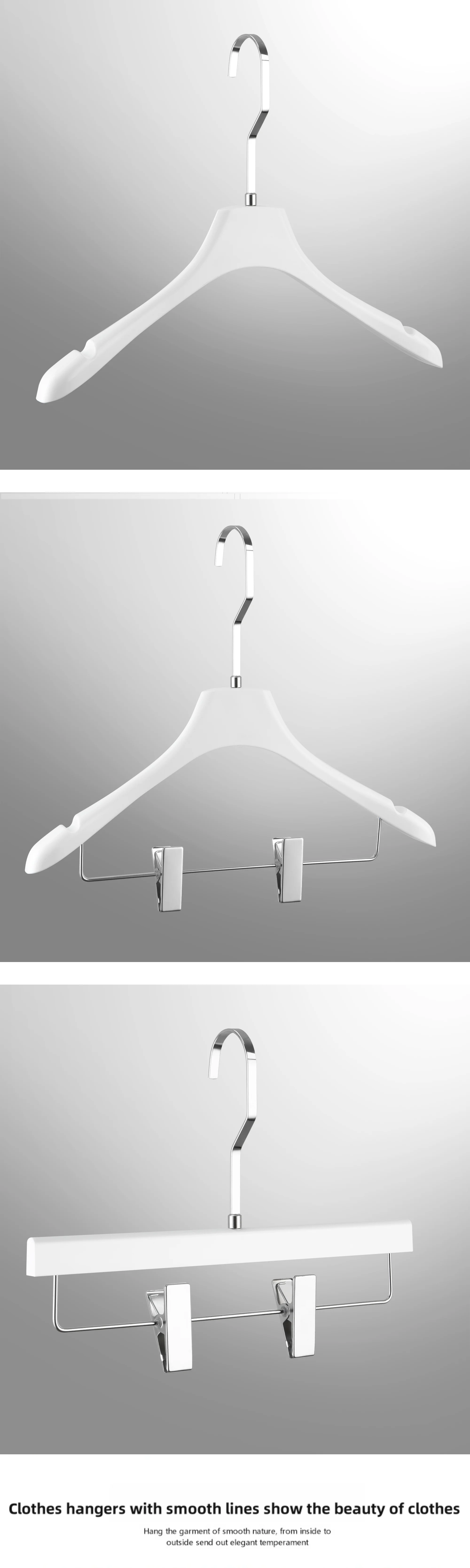 Popular Acrylic Dress Hangers Durable White Solid Acrylic Pant Hanger ...