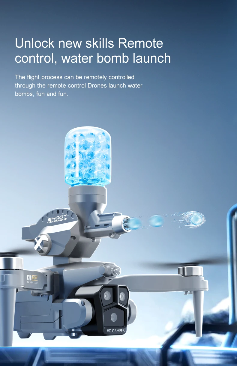 K11 Electric Water Bomb 4k Hd Camera Drone Remote Control Drone With High Playability - Buy Rc ...