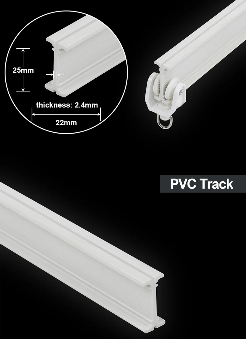 Plastic Flexible Pvc Bendable Window Curtain Rail Room Sliding Divider ...