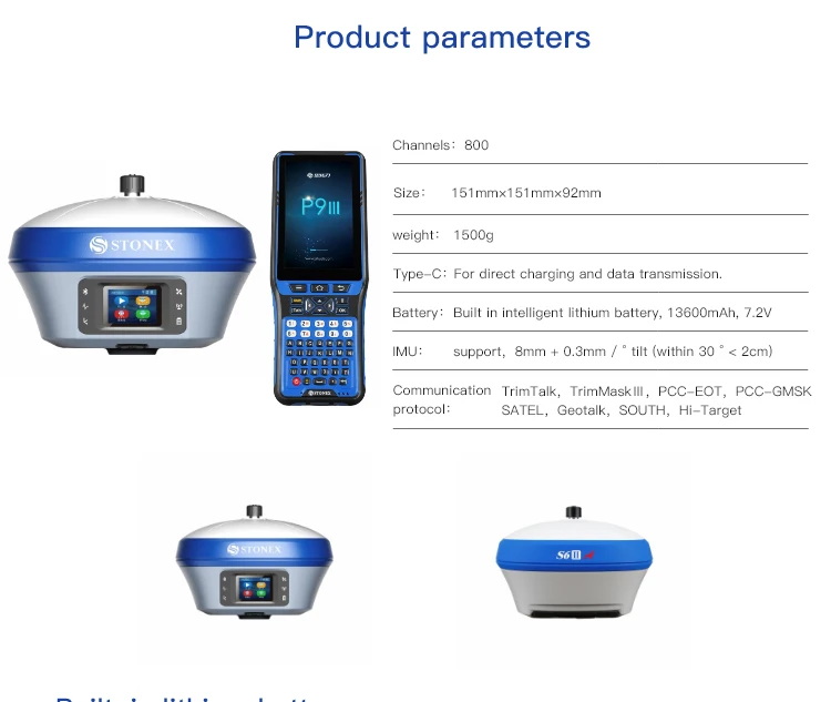 Stonex S900A/S9II/S900+ GPS RTK with Google Function GNSS Receiver