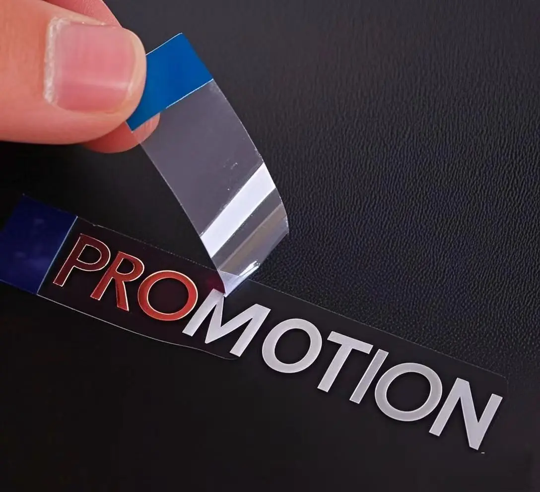 Custom Brand Name Logo Engraved Aluminum Stickers