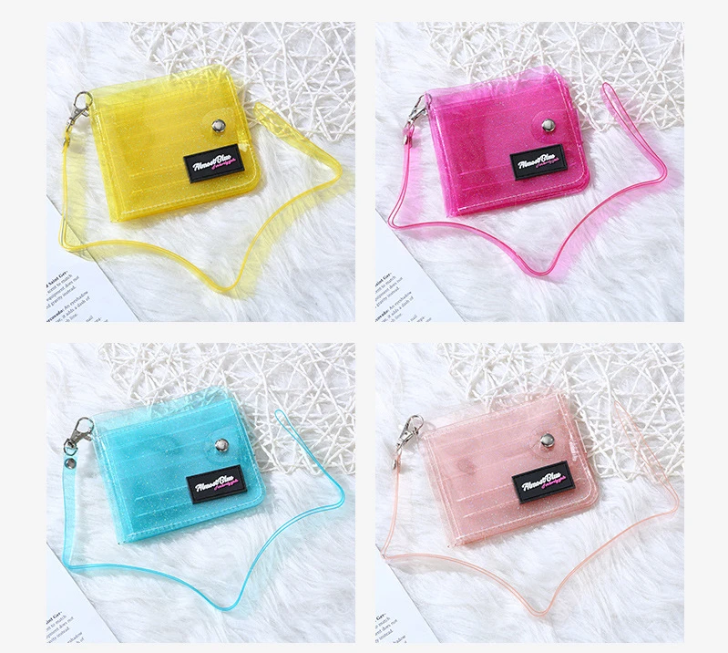 Korea Pvc Transparent Short Wallet Girl Clear Idol Photocard Holder ...