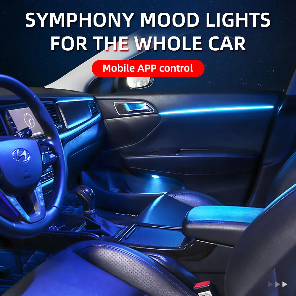 Auto Atmosphere Color Changing RGB Ambient Lighting Car Interior Led ...