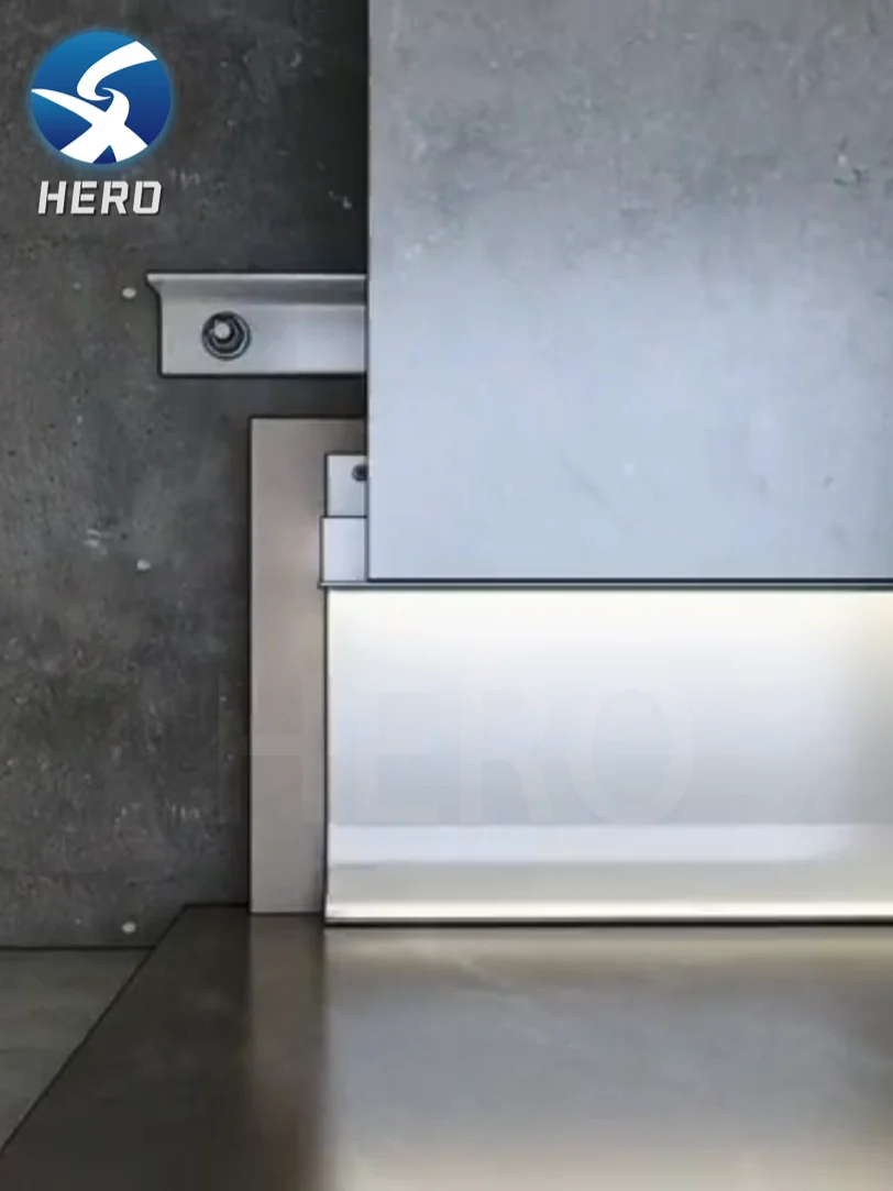 Metal Decorative Baseboard Molding Led Profile Aluminum Skirting Board ...