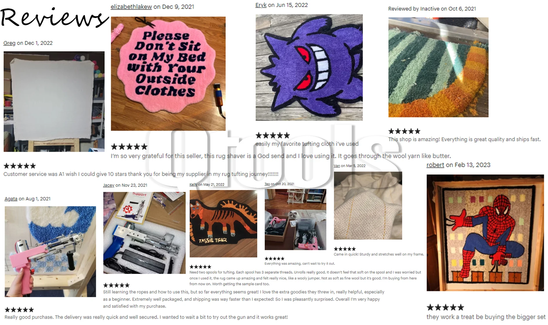 Full Set of Rug Tufting Tools Kit - Easy Carpet Making