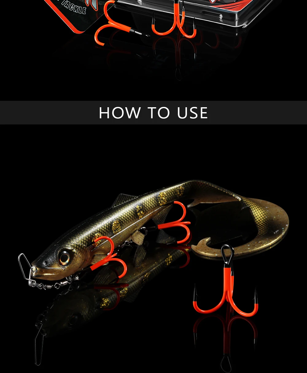 Spinpoler UV Orange Fishing Hook - Super Strong Lure
