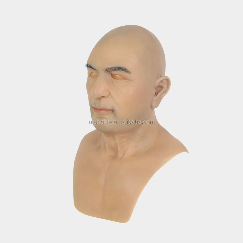 Realistic Silicone Male Head Mask for Cosplay & Crossdress