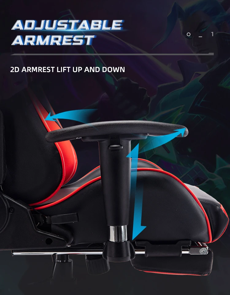 Luxury Leather Tilt Adjustable Ergonomic Gamer Chair Gaming With ...