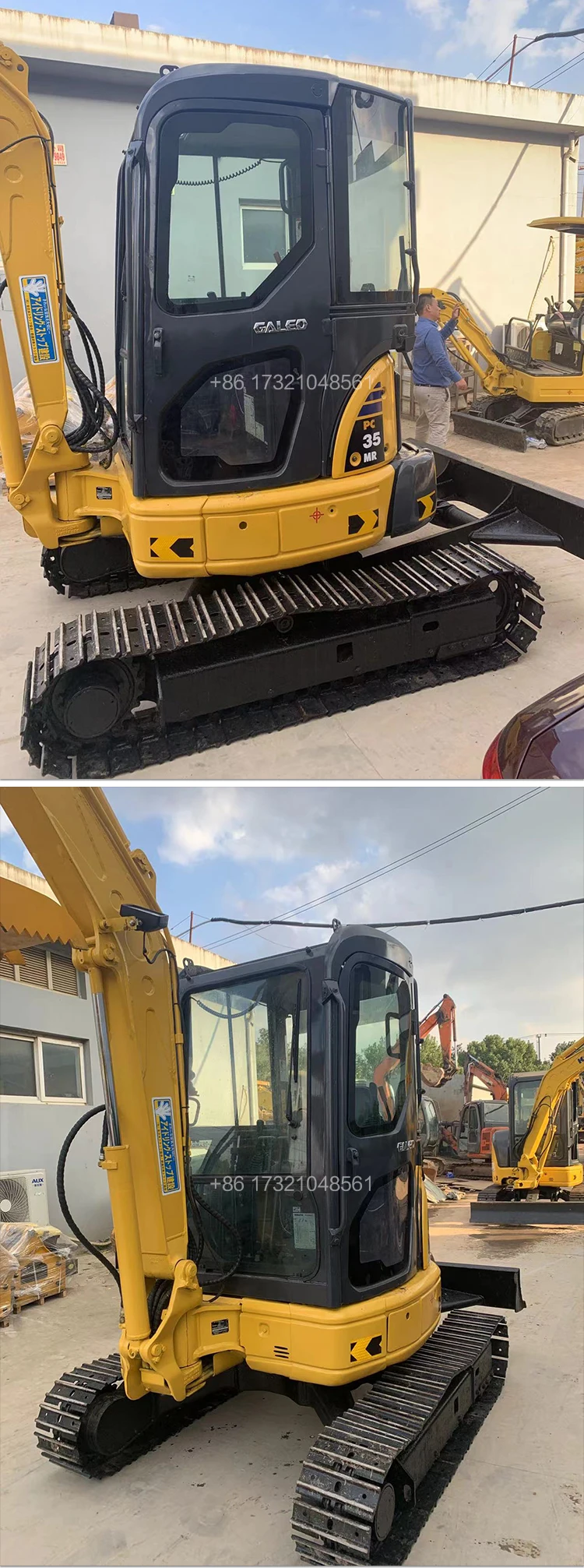 Used Komatsu PC35MR-2 Mini Excavator - 3.5 Ton Hydraulic Power