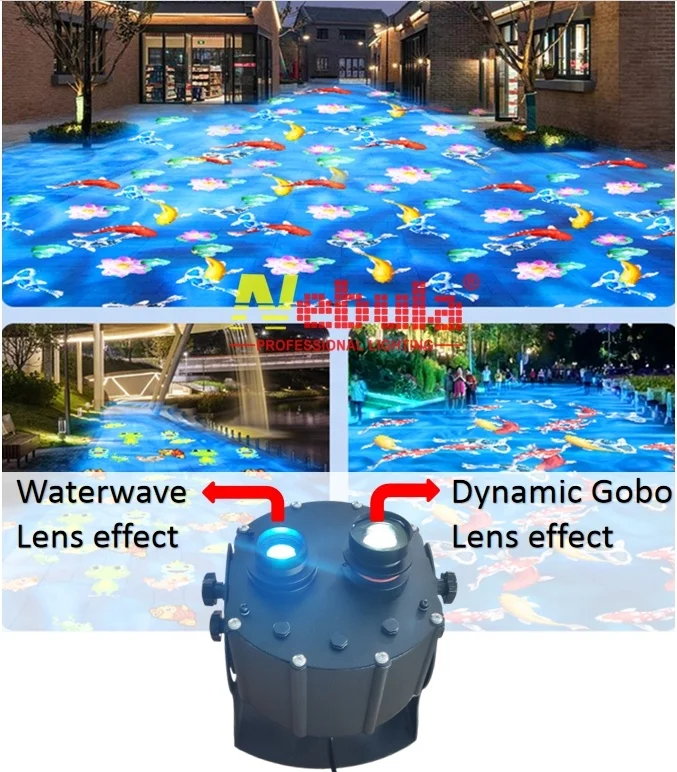 Nebula 80w - 500w LED Double Head Logo Image Ocean Water Wave Flow ...