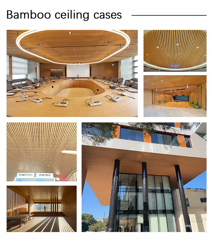 Fire Resistance Synthetic Bamboo Ceiling Systems Drap Ceiling ...