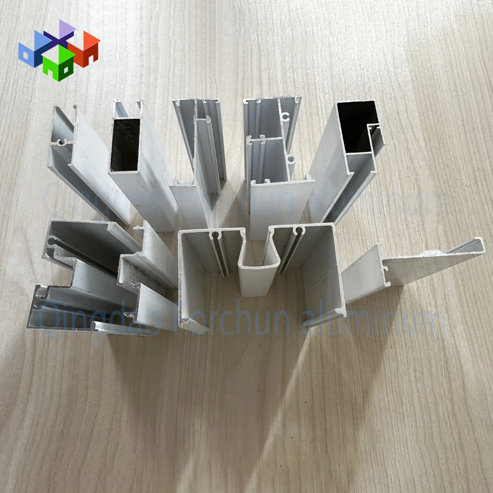 White Aluminum Glass Wall Frame Curtain Wall Extrusion Aluminum ...