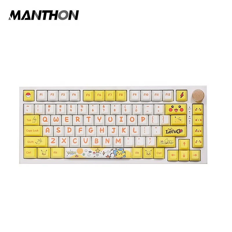 Pikachu-original Cartoon Key Cap Original Height Pbt Material Thermal ...