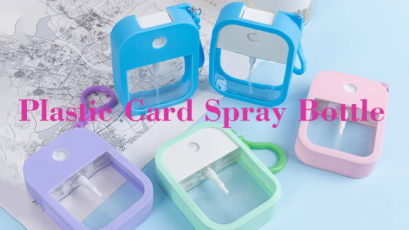 38ml 45ml 50ml Perfume Hand Sanitizer Bottle Square Travel Mini Plastic Key Chain Credit Card ...