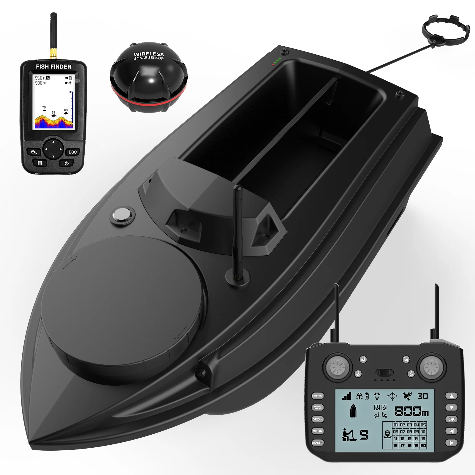 2024 Flytec V030 800m Distance Remote Control Gps Bait Boat With Sonar ...