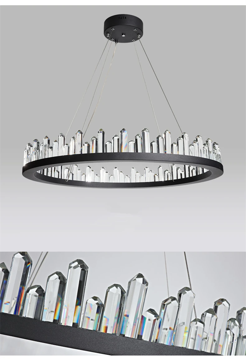 Modern Chandelier Lighting Led Chandler Light Crystal Pendant Lamp For ...