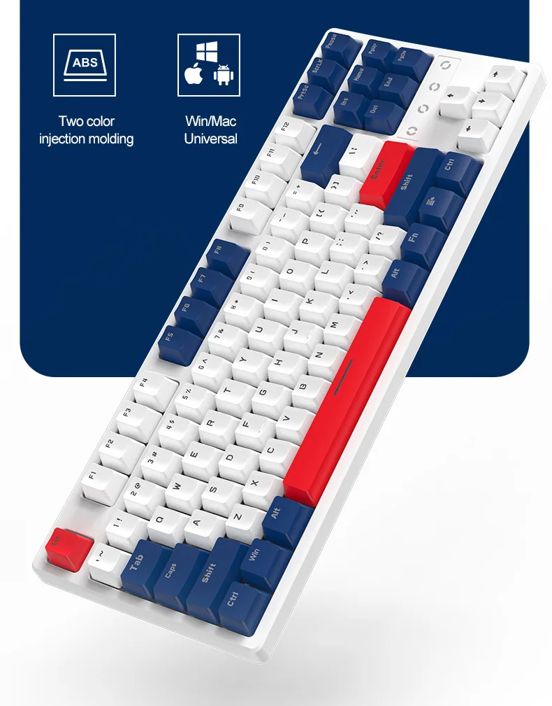 K87 Gaming Mechanical Keyboard - 87 Keys with RGB Backlit