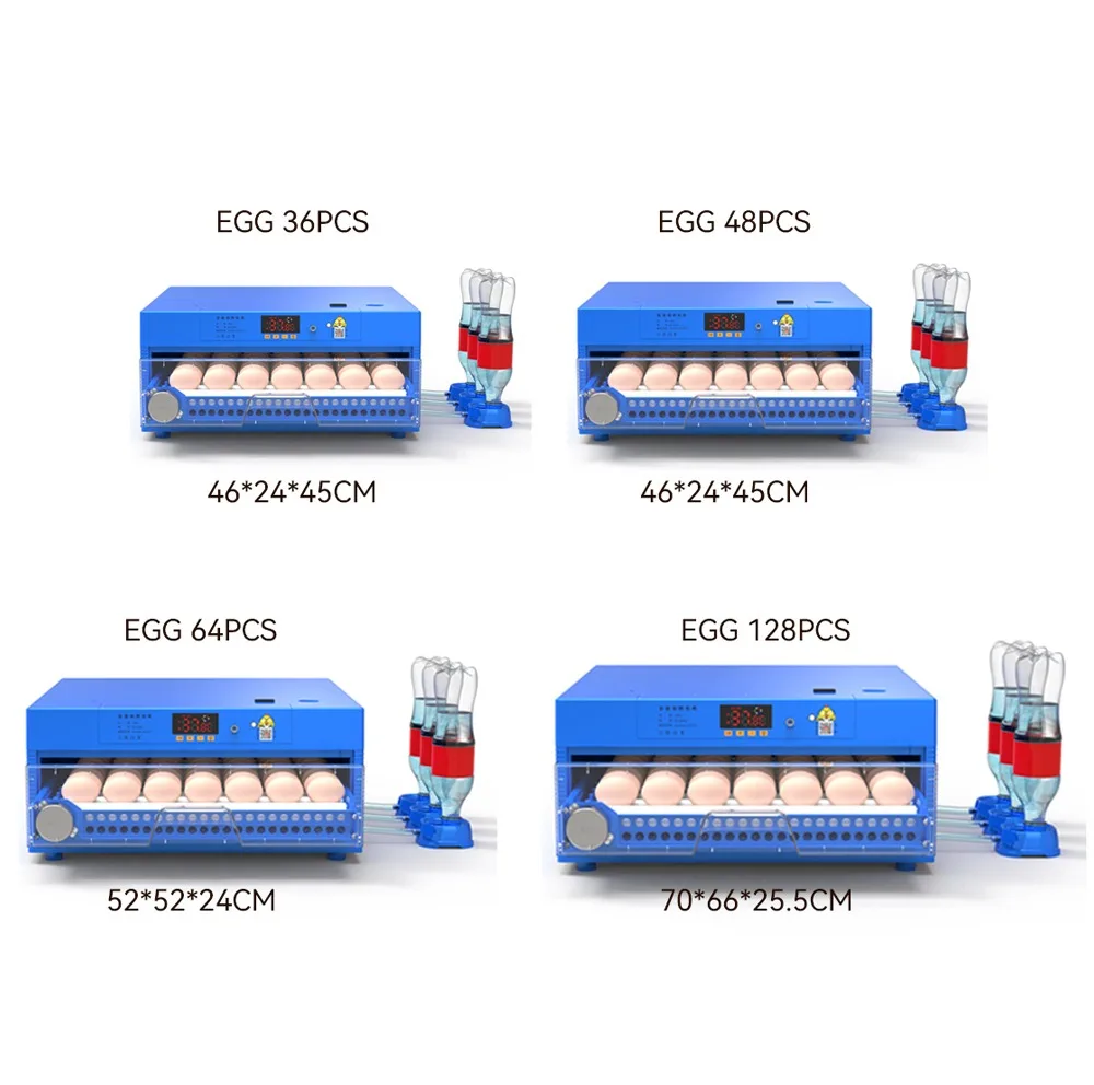 New Dc Ac Power 36 64 128 192 256eggs Hatcher Couveuse Oeuf Automatic ...