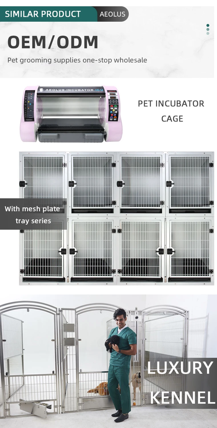 Veterinary Clinic Equipment Hospitalization Snap Button Closure Cage ...