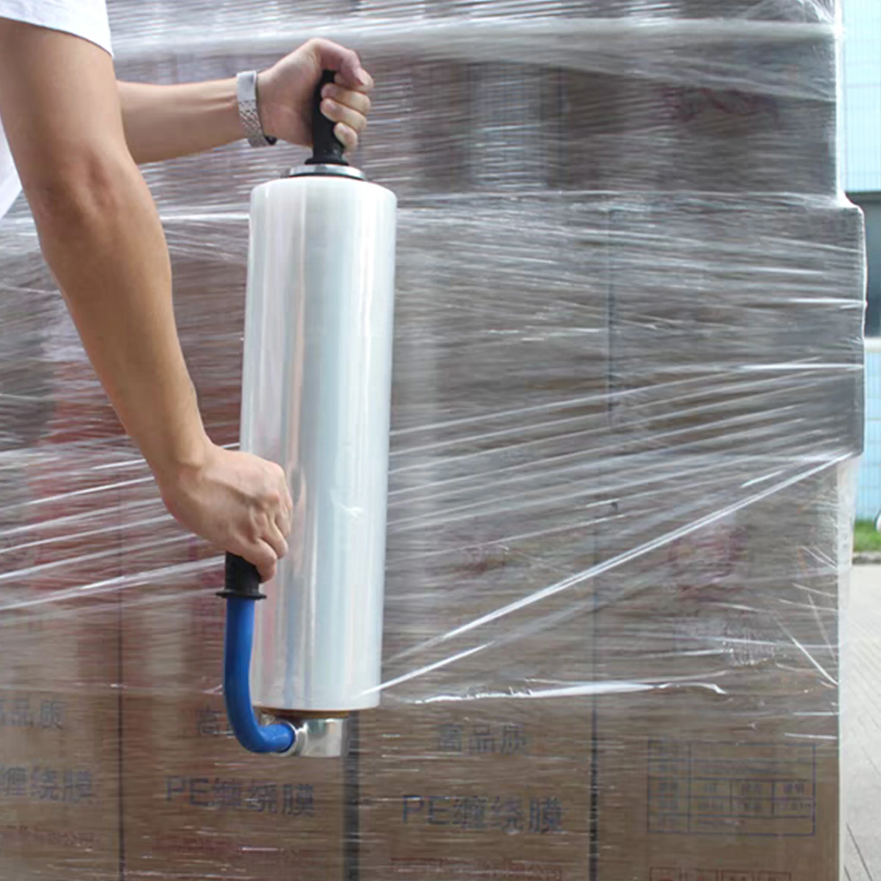 2.1kg*250m Pallet Packaging Transparent Lldpe Stretch Film Rolls Soft ...