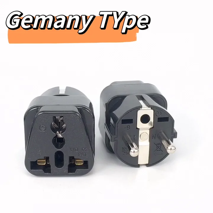 European Travel Plug Adapter Type F Round 2 Pins 4.8mm Germany France ...
